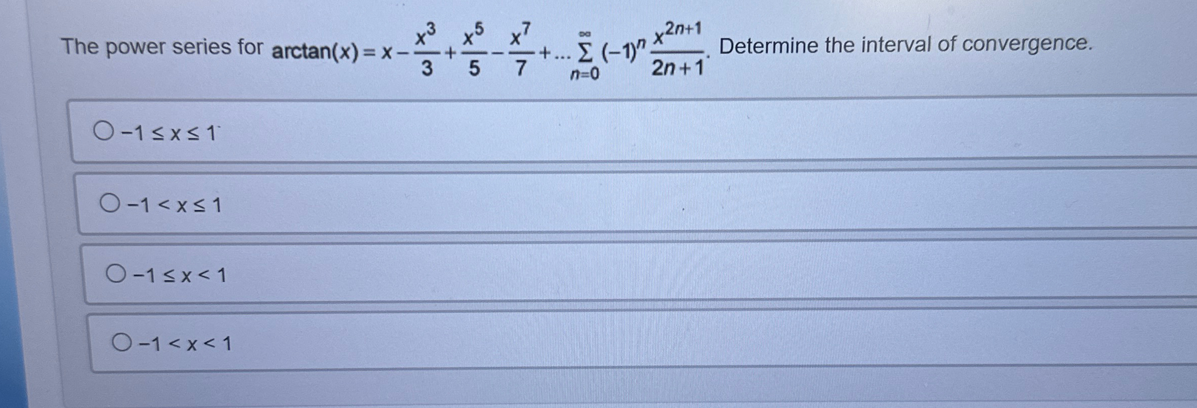 Solved The power series for | Chegg.com