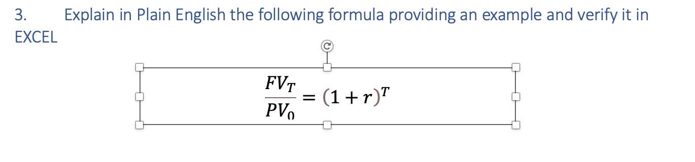 Solved Explain in Plain English the following formula | Chegg.com