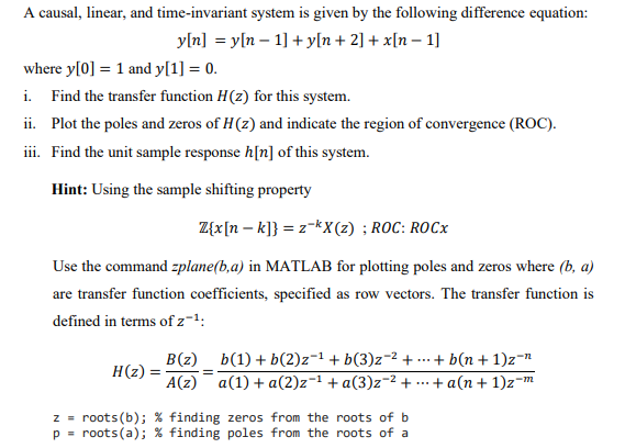 A causal, linear, and time-invariant system is given | Chegg.com