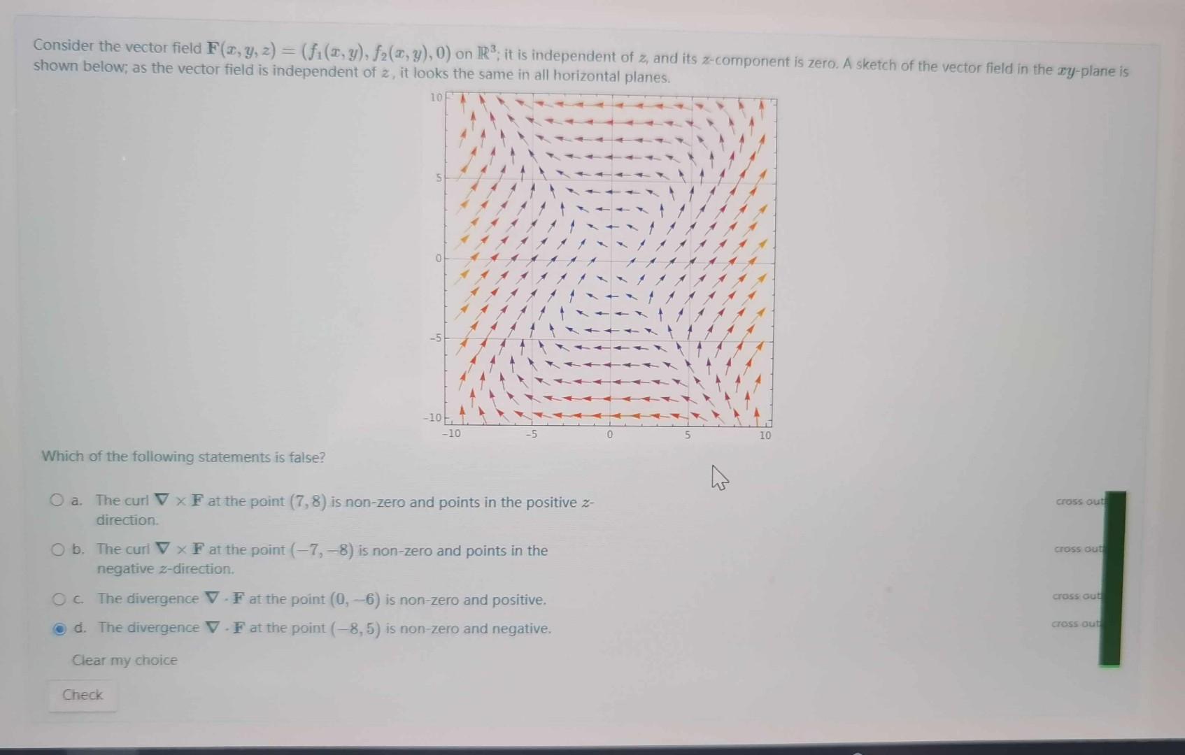 Solved Consider the vector field | Chegg.com