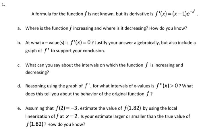 Solved A formula for the function f is not known, but its | Chegg.com