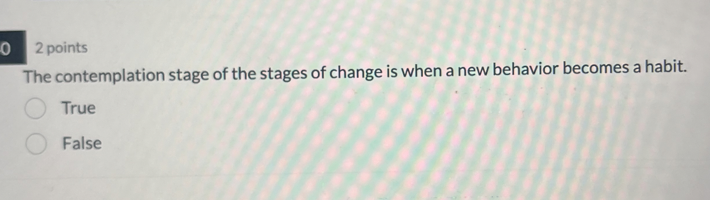Solved 2 ﻿pointsThe contemplation stage of the stages of | Chegg.com