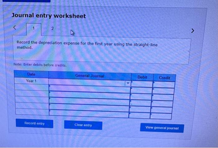 Solved Journal entry worksheet Record the depreciation | Chegg.com