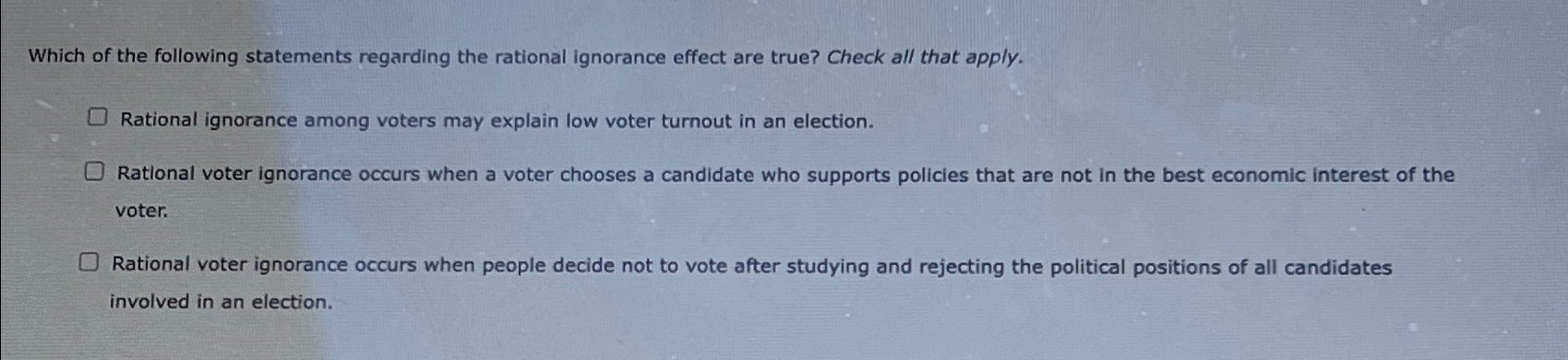 Solved Which of the following statements regarding the | Chegg.com