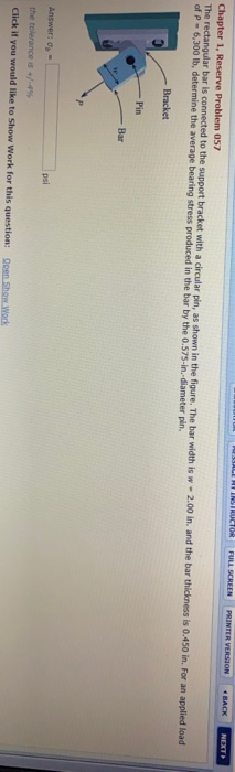 Solved INSTRUCTOR FULL SCREEN PRINTER VERSION BACK NEXT | Chegg.com