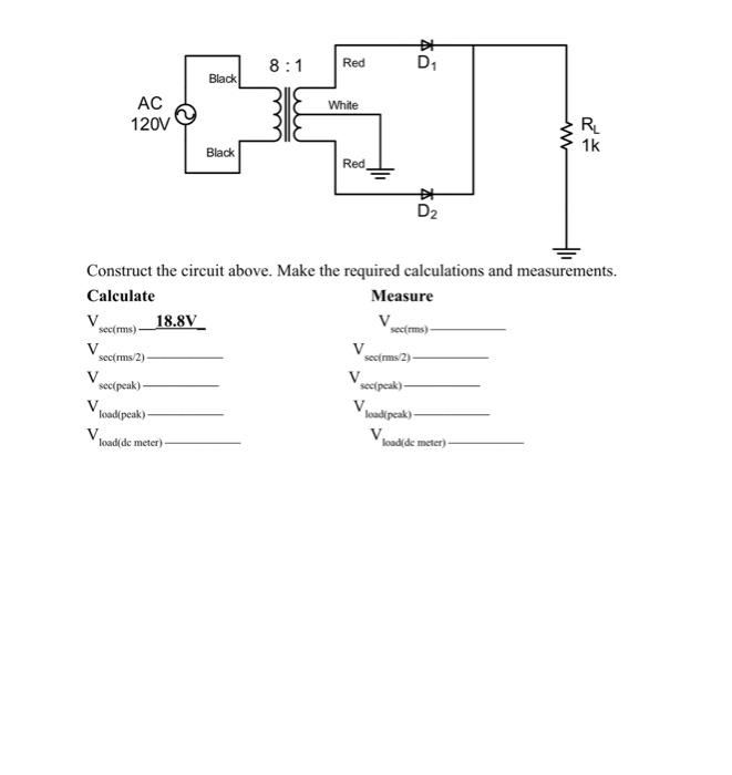 Construct the circuit above. Make the required | Chegg.com