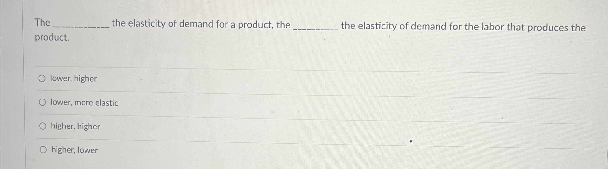 Solved The ﻿the elasticity of demand for a product, the | Chegg.com