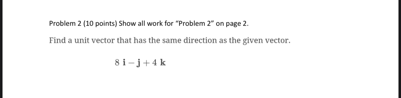 Solved Problem 2 (10 points) Show all work for Solved Problem 2 (10 points) Show all work for