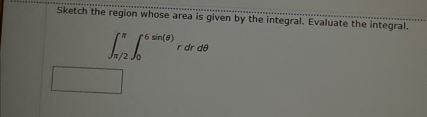 Solved Sketch the region whose area is given by the | Chegg.com