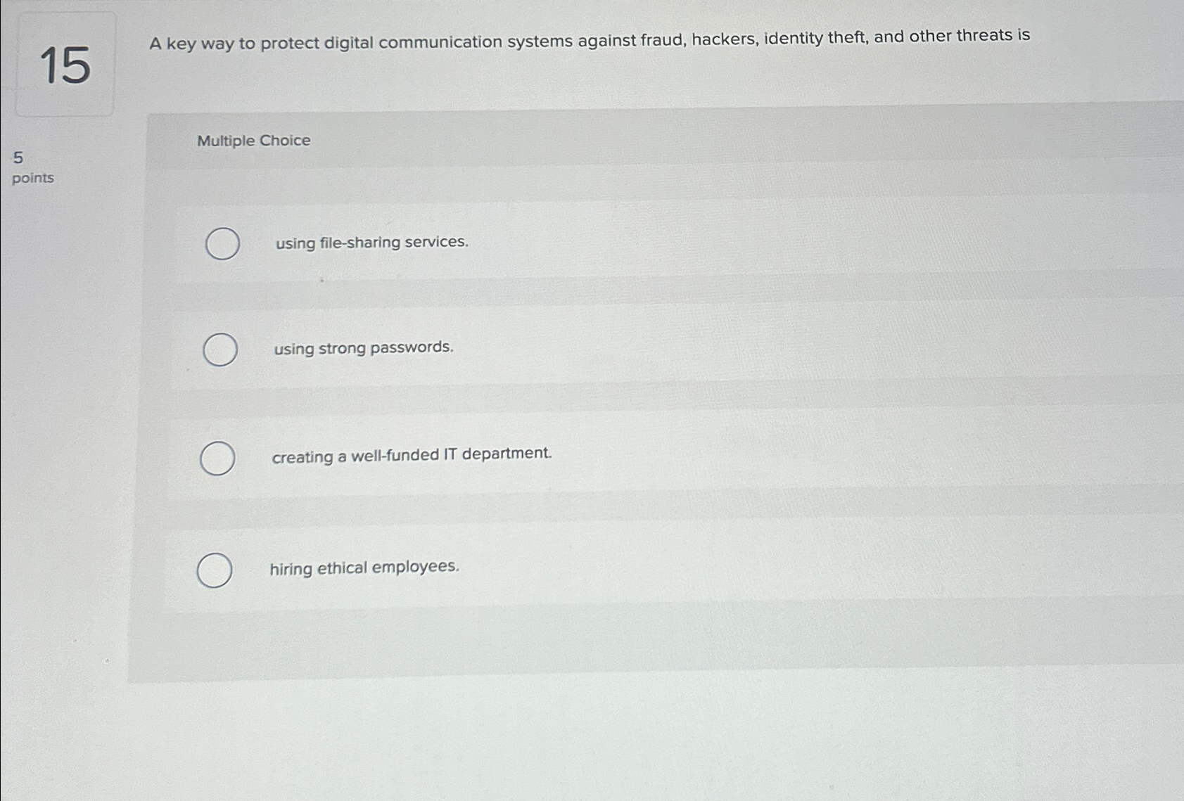 Solved 15A key way to protect digital communication systems | Chegg.com