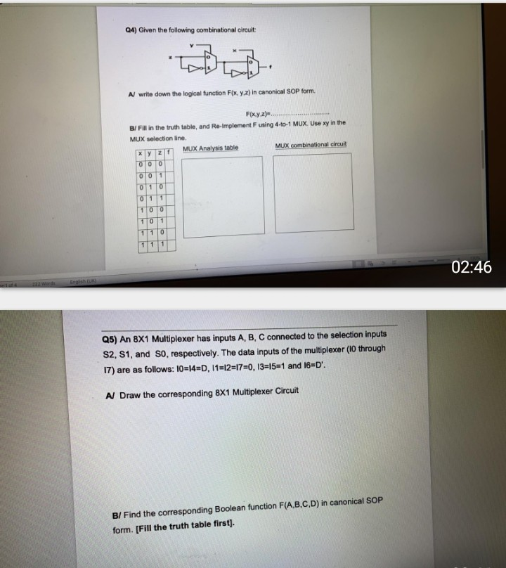 Solved Q4) Given the following combinational circuit: A | Chegg.com