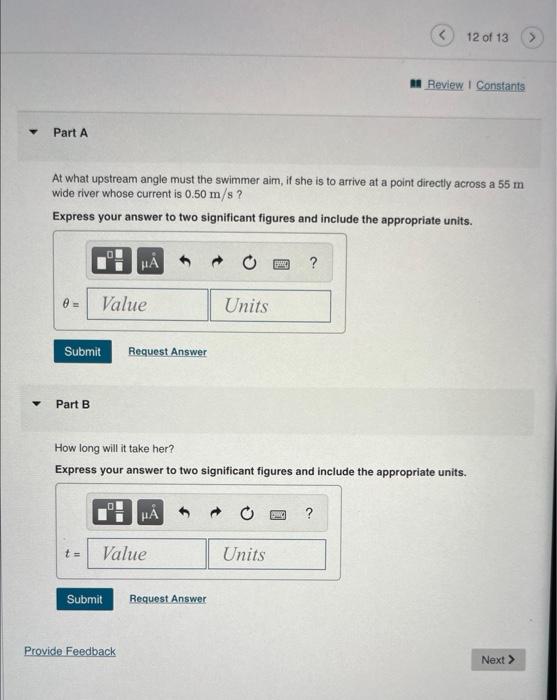 Solved A swimmer is capable of swimming 0.80 m/s in still | Chegg.com