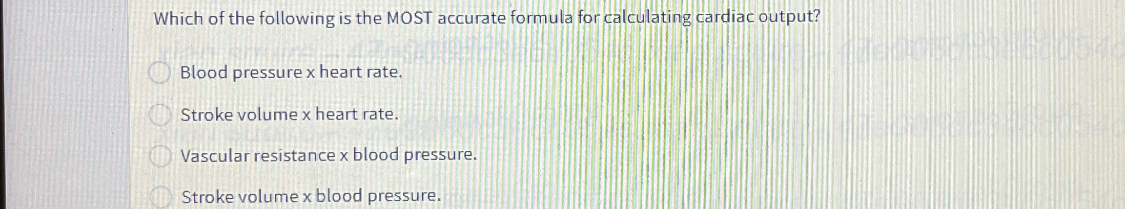 Solved Which of the following is the MOST accurate formula | Chegg.com