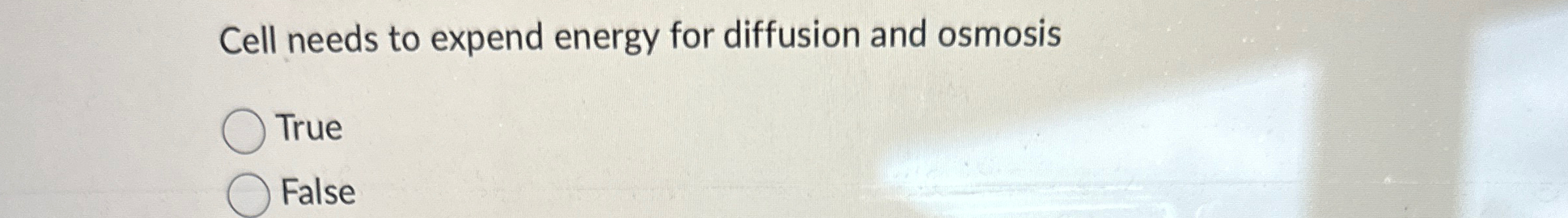 Solved Cell needs to expend energy for diffusion and | Chegg.com