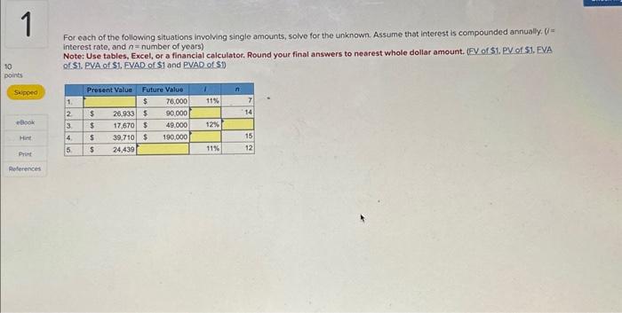 Solved For each of the following situations involving single | Chegg.com