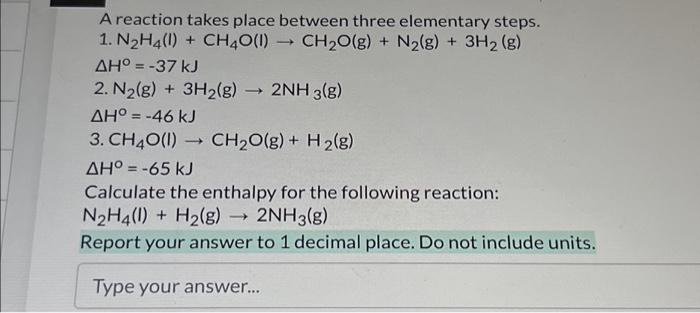 Solved A reaction takes place between three elementary | Chegg.com