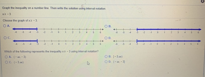 Solved Graph the inequality on a number line. Then write the | Chegg.com