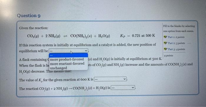 Solved If this reaction system is initially at equilibrium | Chegg.com