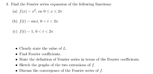 Solved Find the Fourier series expansion of the following | Chegg.com