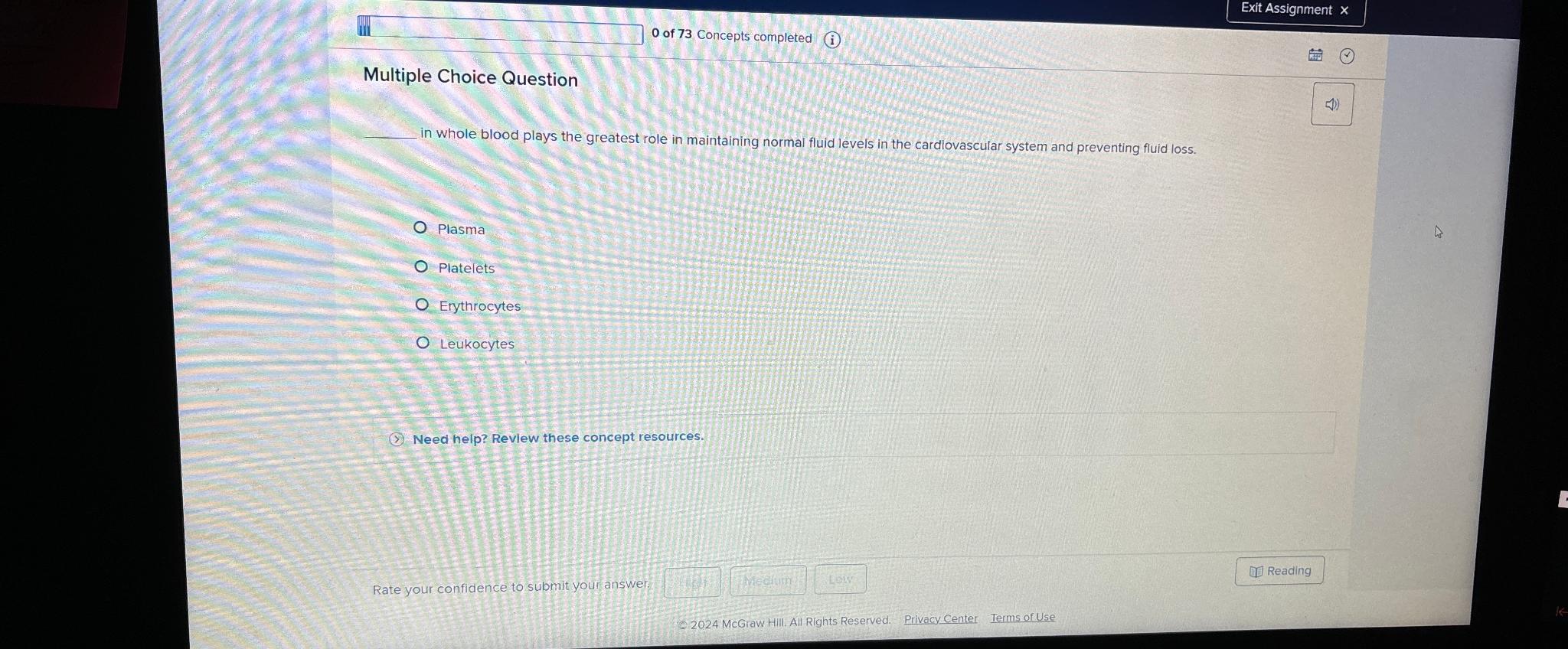 Solved Exit Assignment x0 ﻿of 73 ﻿Concepts completed | Chegg.com
