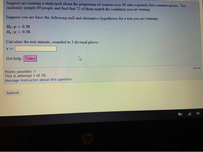 Solved Suppose are running a study/poll about the proportion | Chegg.com