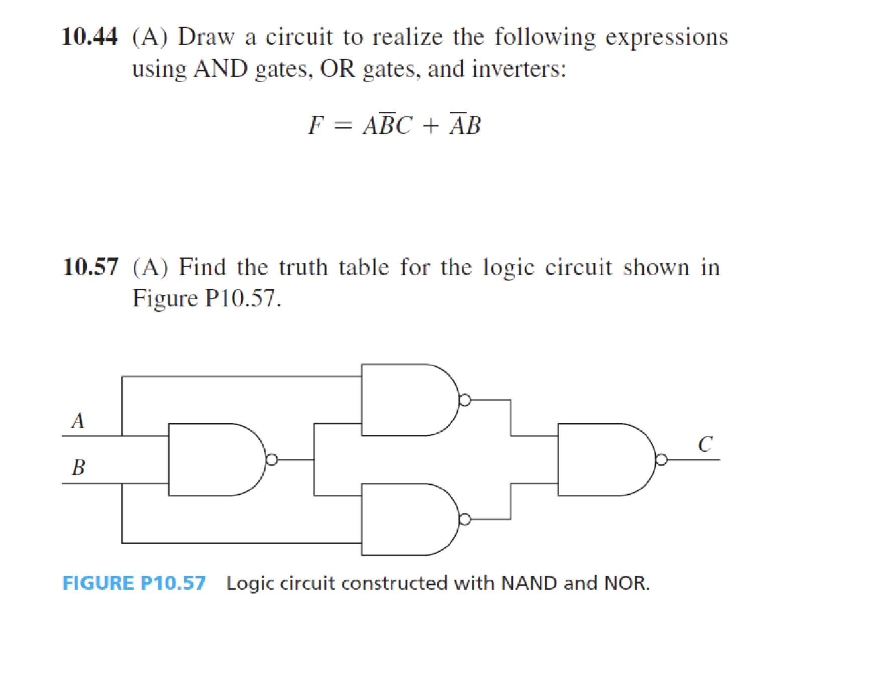 Solved 10.44 (A) ﻿Draw a circuit to realize the following | Chegg.com