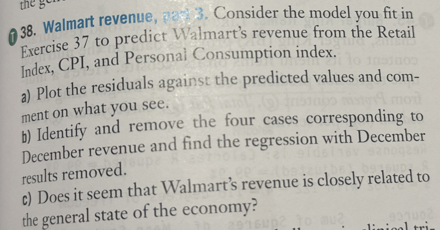 Solved (138. ﻿Walmart revenue, 3 3. ﻿Consider the model you | Chegg.com