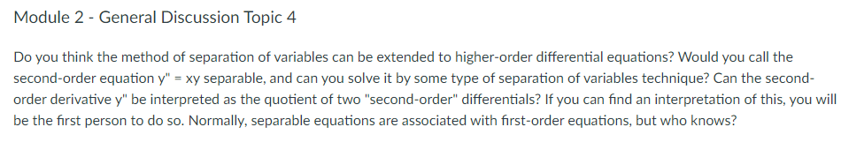 Solved Module 2 - ﻿General Discussion Topic 4Do you think | Chegg.com