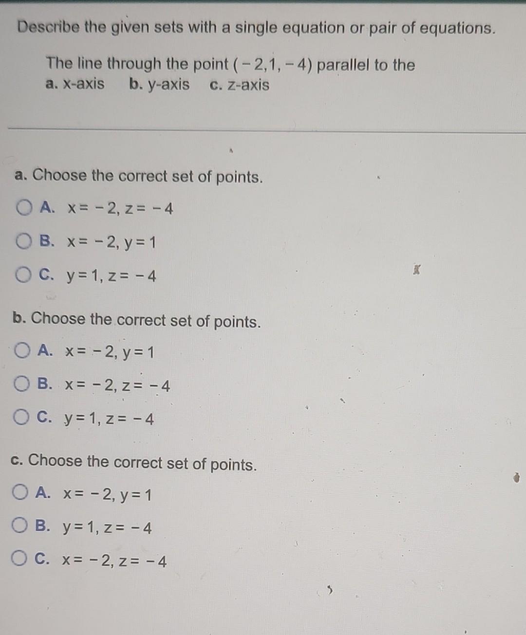 Solved Describe the given sets with a single equation or | Chegg.com