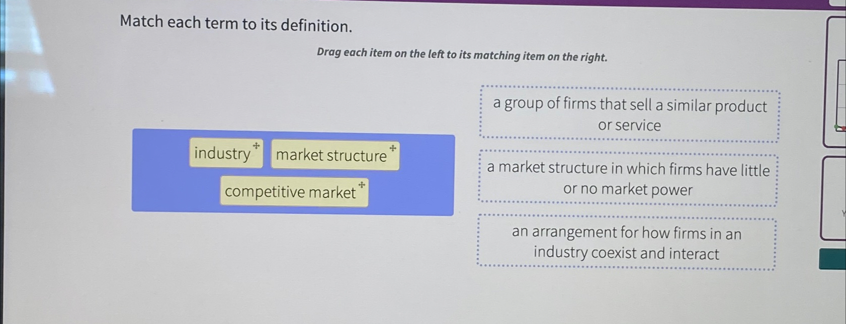 Solved Match each term to its definition.Drag each item on | Chegg.com