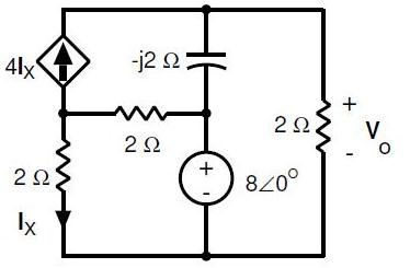 Solved Find the voltage V0 using loop analysis. | Chegg.com