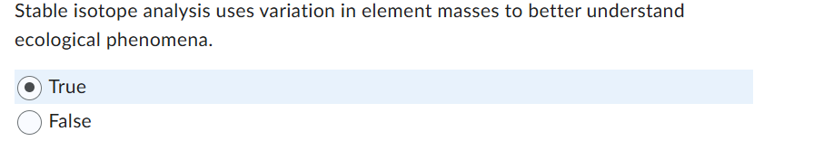 Solved Stable isotope analysis uses variation in element | Chegg.com