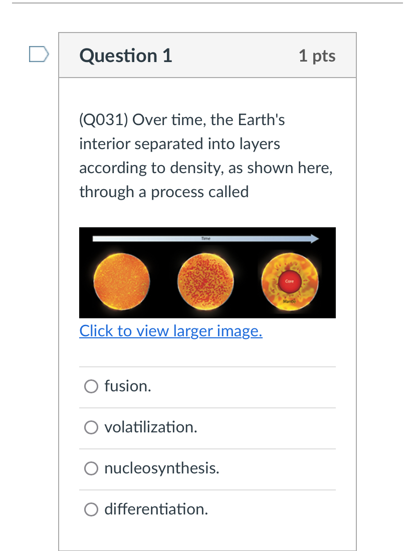 Solved Question 11 ﻿pts(Q031) ﻿Over time, the Earth's | Chegg.com