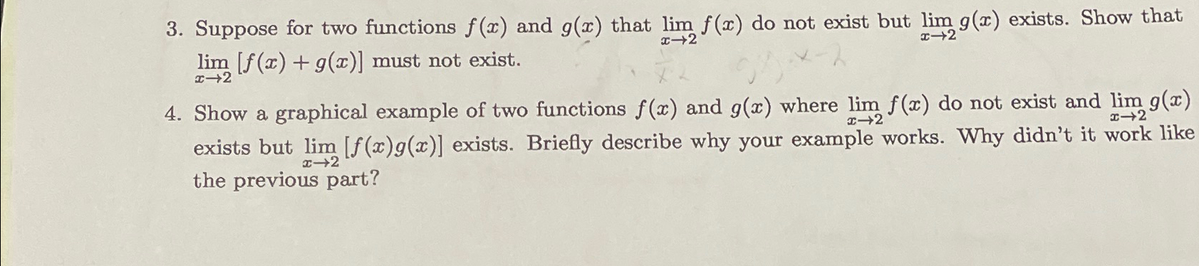 Solved Suppose for two functions f(x) ﻿and g(x) ﻿that | Chegg.com