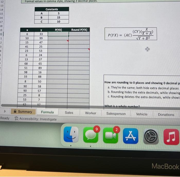 Solved P(YX)=(AC)Y+B2(CY)(X+AX) How are rounding to 0 places | Chegg.com