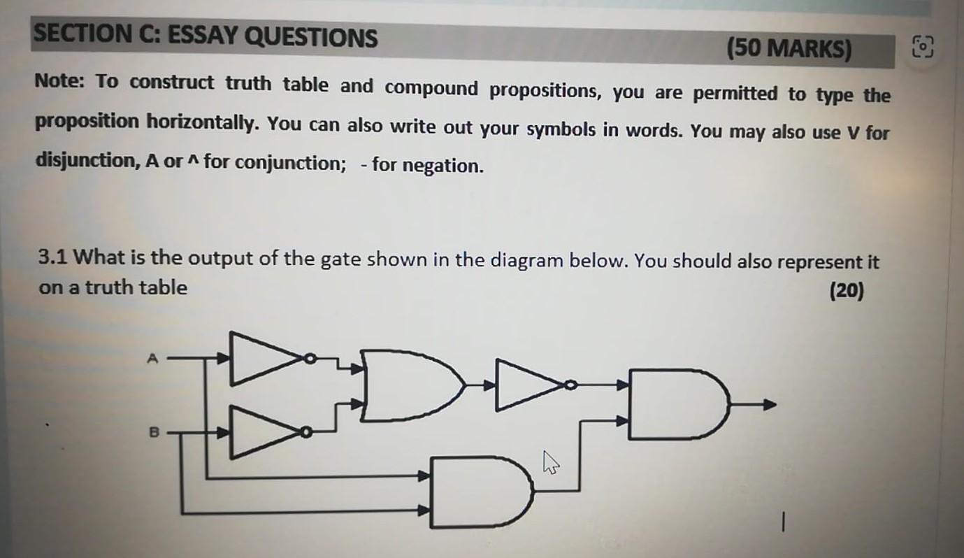 Solved Note: To construct truth table and compound | Chegg.com