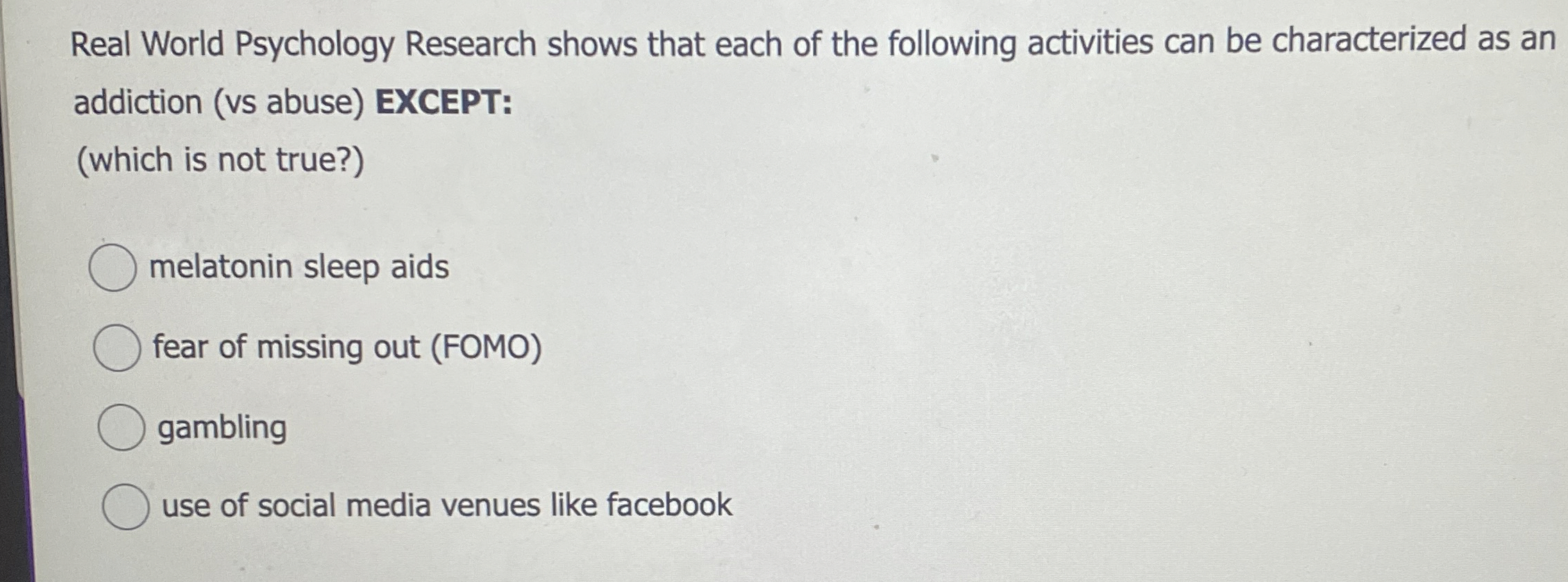 Solved Real World Psychology Research shows that each of the | Chegg.com