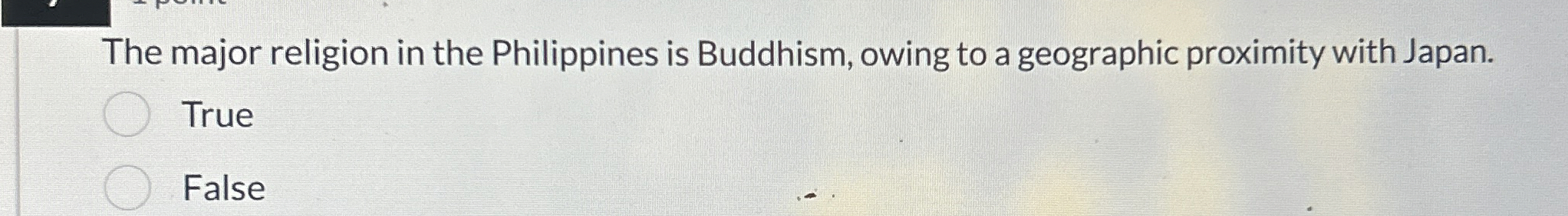 Solved The major religion in the Philippines is Buddhism, | Chegg.com