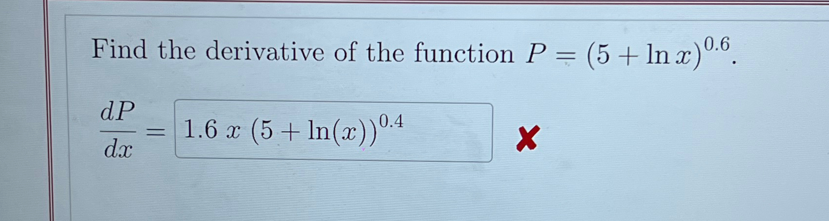 Solved Find the derivative of the function | Chegg.com