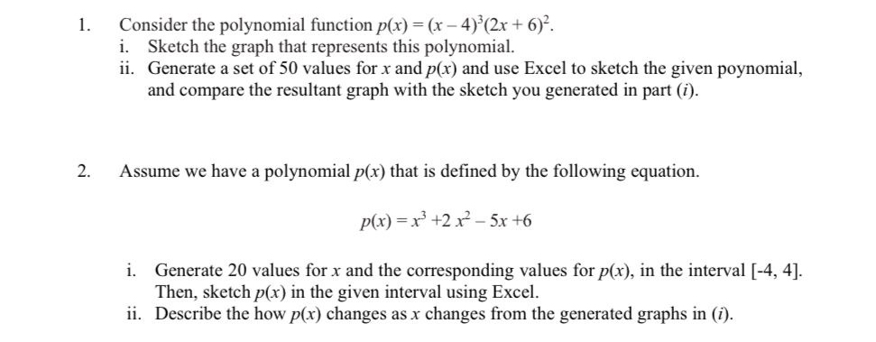 Solved Consider the polynomial function | Chegg.com