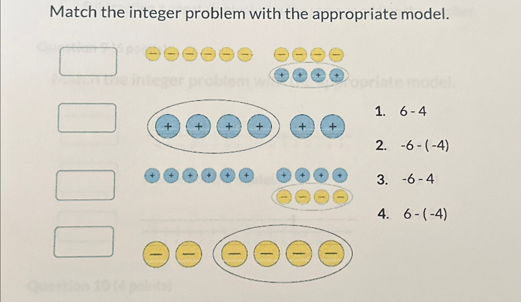 Solved Match the integer problem with the appropriate | Chegg.com