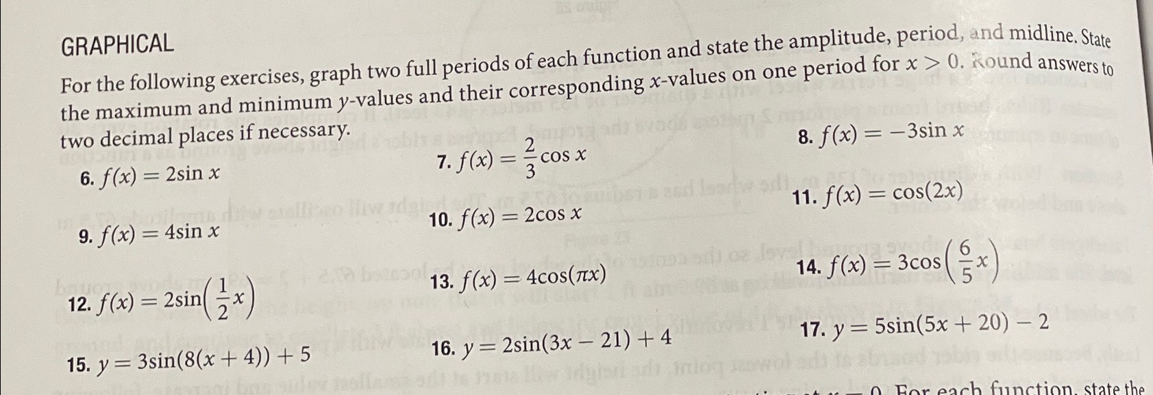 Solved GRAPHICALFor the following exercises, graph two full | Chegg.com