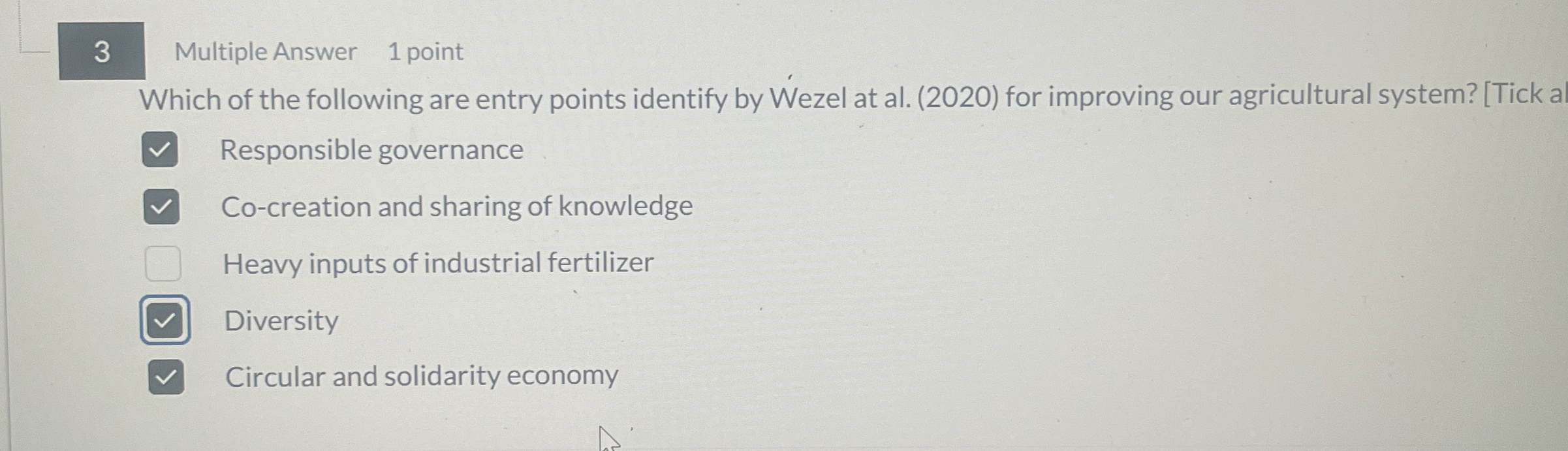 High Quality SOLUTION 3Multiple Answer 1 ﻿pointWhich of the following are | Chegg.com