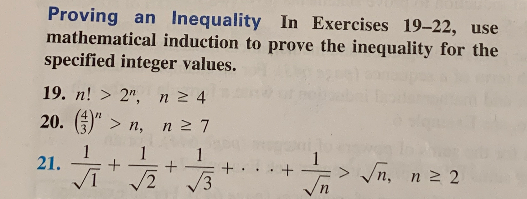 Solved use mathematical induction to prove the inequality | Chegg.com