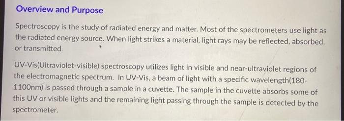 Solved this is UV-Vis Spectroscopy lab report. What can be | Chegg.com