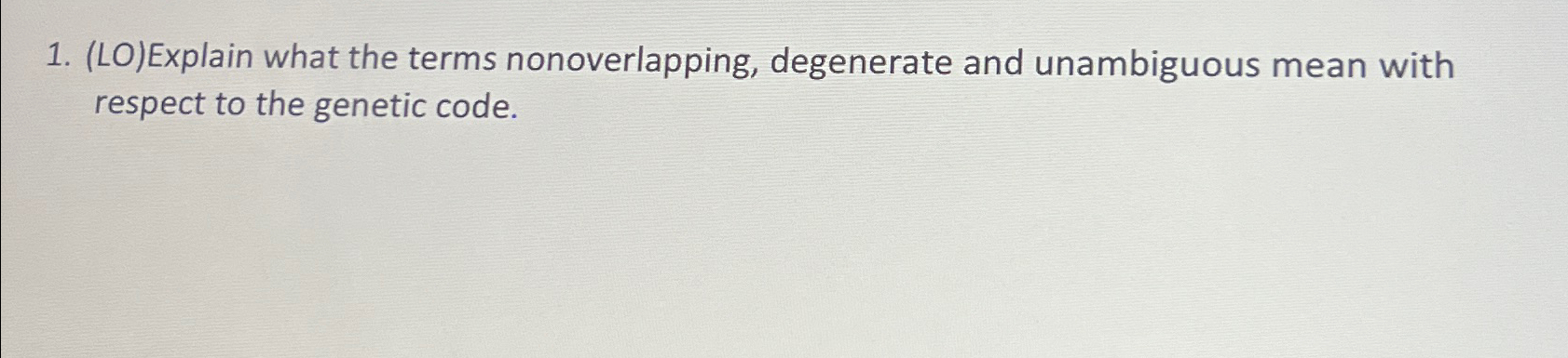 Solved (LO)Explain what the terms nonoverlapping, degenerate | Chegg.com