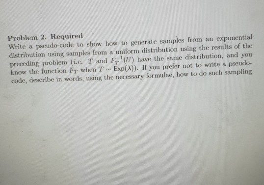 Solved Problem 2. Required Write a pseudo-code to show how | Chegg.com