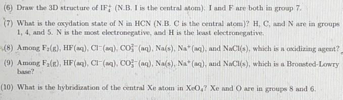Solved (1) Draw a reasonable Lewis dot structure for ONC", | Chegg.com