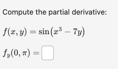 Solved Compute the partial | Chegg.com