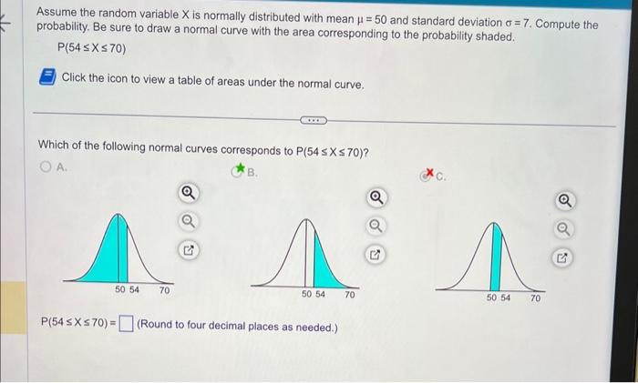 Solved Assume the random variable X is normally distributed | Chegg.com